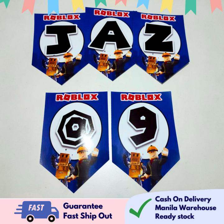 Partify ROBLOX BLUE THEME party customizable party bunting decoration ...