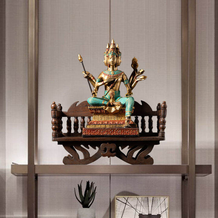 Handmade teak bracket vase sculpture display stand Buddha seat sofa ...
