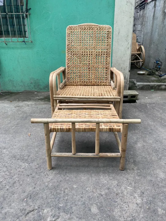 Rattan Reclining Chair Bed / Rattan Adjustable Chair Bed / Rattan Chair ...
