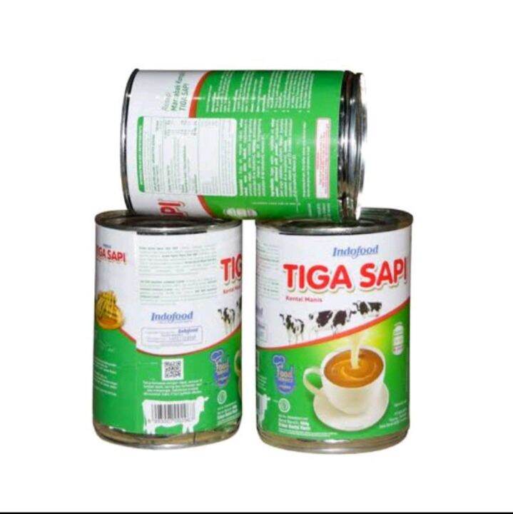 Tiga Sapi Susu Kental Manis 490 gr (kaleng besar) | Lazada Indonesia