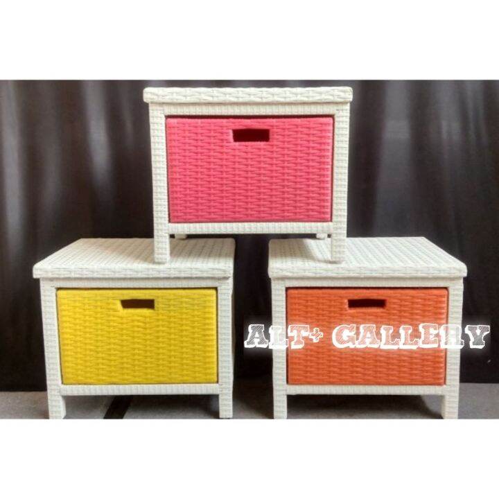 RAK LACI ROTAN SINTETIS 1 KOTAK WARNA WARNI Murah /Pamanis ruangan ...