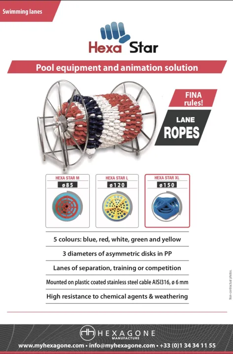 Lane Ropes for Swimming pool made in France 1 meter | Lazada