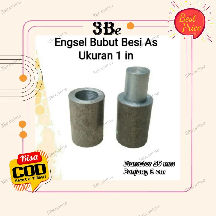 Engsel bubut besi as 1 inch panjang 9cm engsel pintu pagar besi gerbang ...