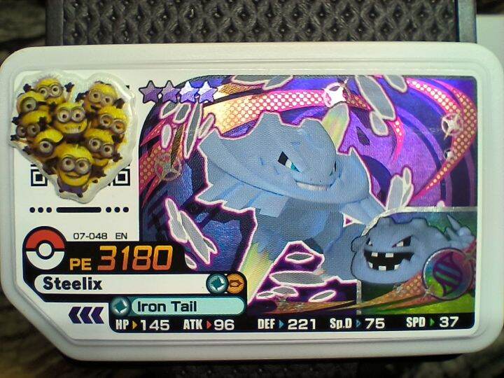 Original 4 stars Pokemon Gaole Disc 07-048 Steelix with Mega Evolution ...