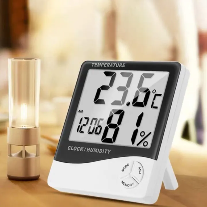 LCD Electronic Digital Temperature Humidity Meter Indoor Outdoor ...