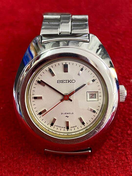 Seiko Automatic 21 Jewels ตัวเรือนสแตนเลส นาฬิกาผู้หญิง มือสองของแท้ | Lazada.co.th
