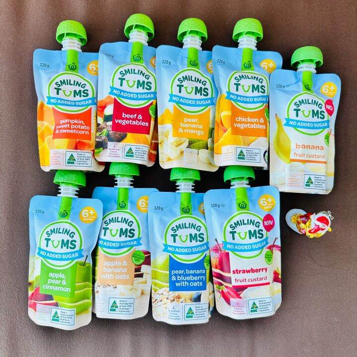 Woolworths Smiling Tums 6 Months Plus Baby Food 120g. MADE IN AUSTRALIA ...