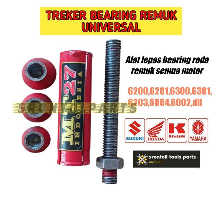 Treker bearing roda motor remuk pecah rusak alat pencabut bearing laher ...