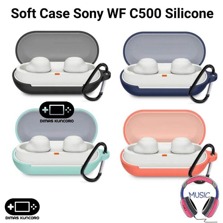 Soft Case Sony WF C500 silicone silicon bumper casing tws c 500 ...