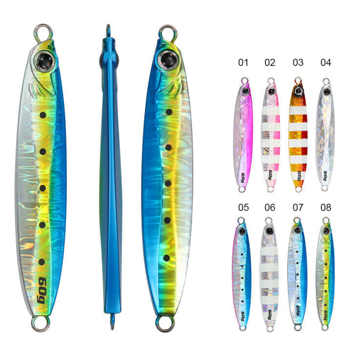 JIGGINGPRO 60G 80G 100G Coltsniper โลหะ Jigs ญี่ปุ่น Long Cast Jigging เหยื่อล่อปลาทะเลเหยื่อล่อ ...