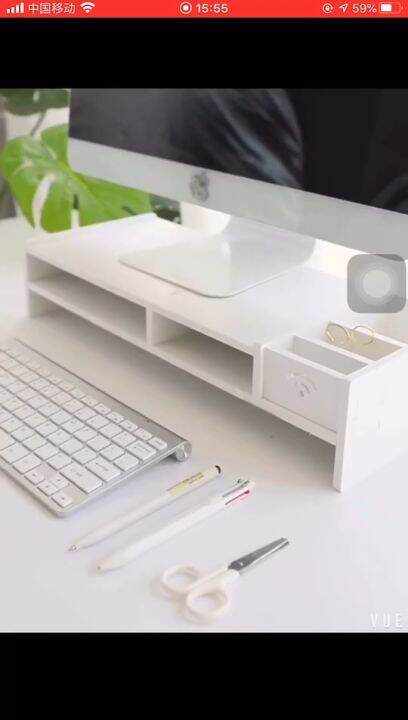 DIY computer Monitor Organizer Desktop height riser extender increased ...