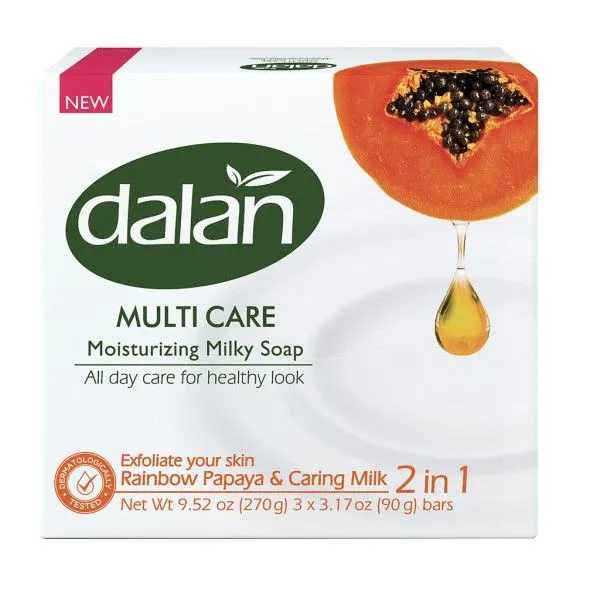 Dalan Multi Care Muisturizing Milky Soap(Rainbow Papaya & Caring Milk ...