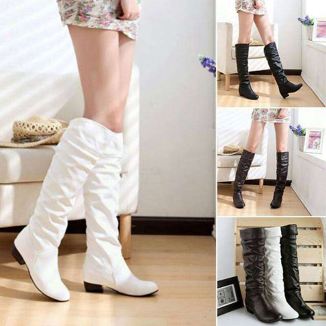 sepatu boots high korean | Lazada Indonesia