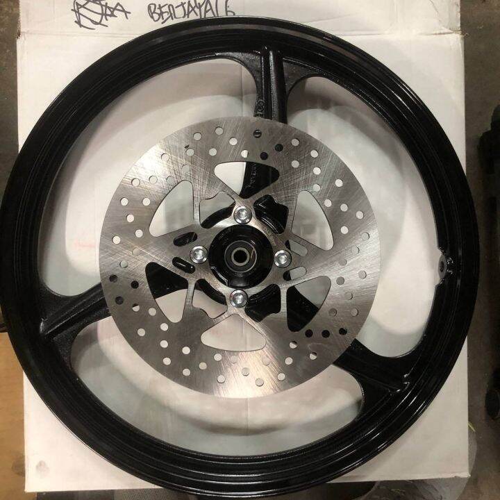 sport rim honda rs150 3 batang white/black 1.60x1.85 with disc | Lazada