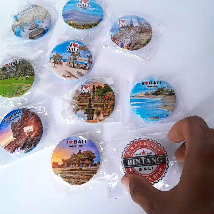 Magnet Hiasan Kulkas plastik bulat motif khas Bali | Lazada Indonesia