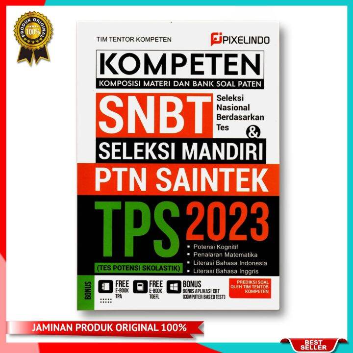 BUKU SNBT PTN SAINTEK 2023 | KOMPETEN SNBT SELEKSI MANDIRI PTN SAINTEK TPS 2023, Pixelindo ...