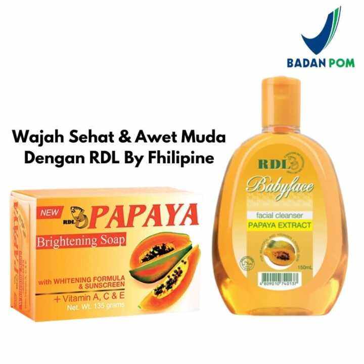 CLEANSER EXTRACT PAPAYA / RDL PAPAYA BRIGHTENING SOAP ORIGINAL | Lazada ...