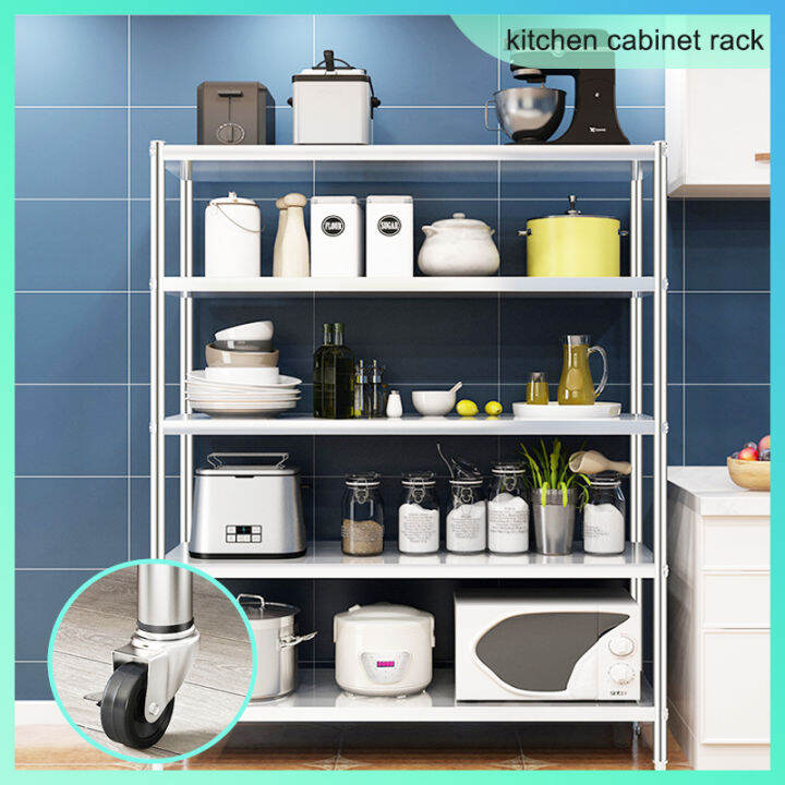 Stainless Steel Kitchen Rack Storage Rack Organizer 3/4/5 layer With ...