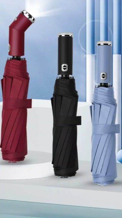 LED Umbrella With Light Compact Travel Automatic Folding Umbrella ...
