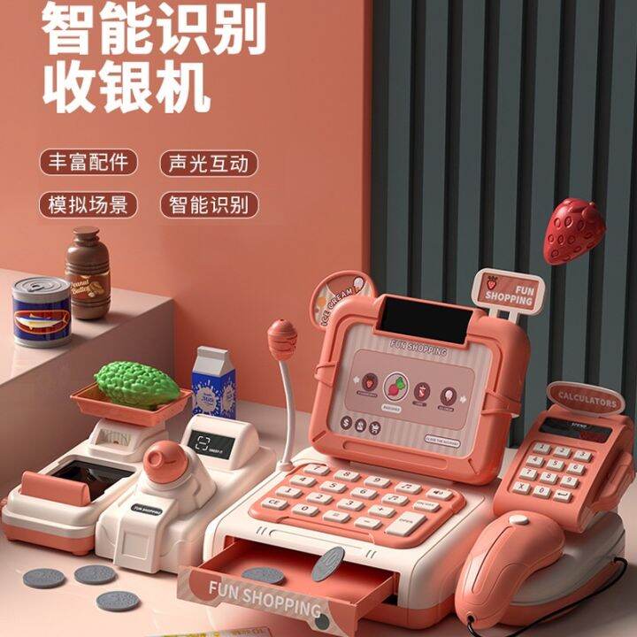 Shopping Kit Cashier Game Board Supermarket Playset Simulation Pretend ...
