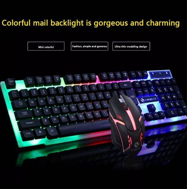Limeide GTX-300 Colorful LED Backlight Ergonomic Mechanical Wired ...