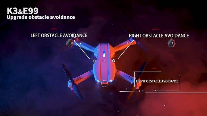E88/E99 โดรน 4K โดรนบังคับ HDโดรนแบบพับได้ โดรนควบคุมระยะไกล กล้องคู่ ...