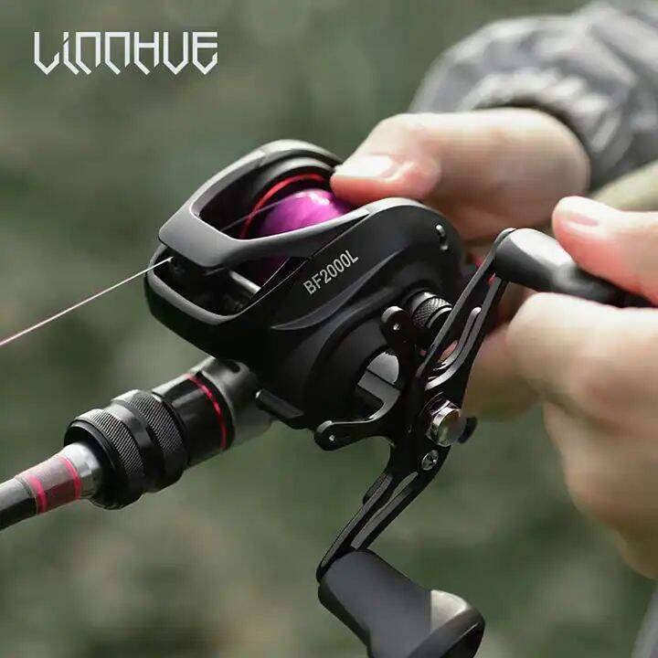 LINNHUE รอกตกปลา BF2000รอกตกปลาระบบเบรกแม่เหล็กน้ำหนักเบา,รีลตกปลาเหวี่ยงเหยื่อสำหรับมือซ้ายและ ...