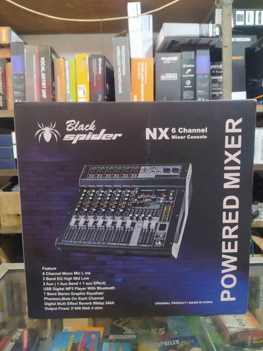 power mixer 6 channel black spider nx 6 | Lazada Indonesia