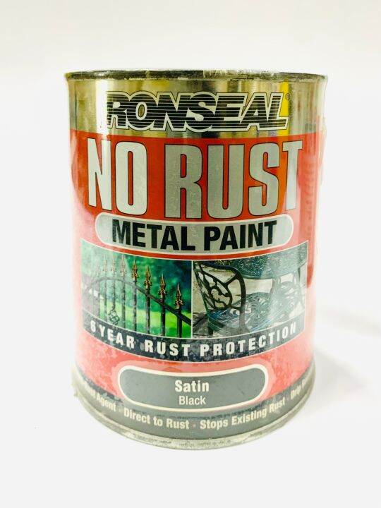 RONSEAL No Rust Metal Paint 750ml - Satin Black | Lazada