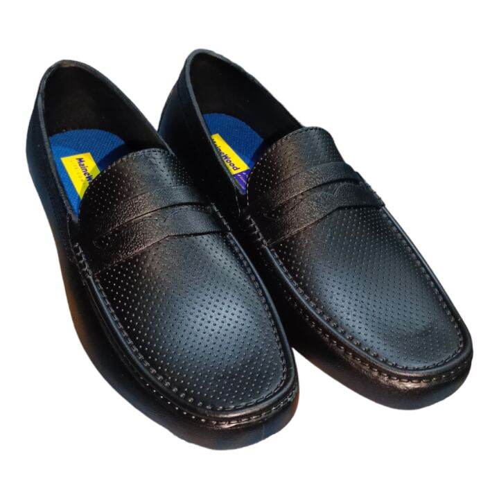 💯% MAINEWOOD HOOVER BLACK SHOES RUBBER | Lazada PH