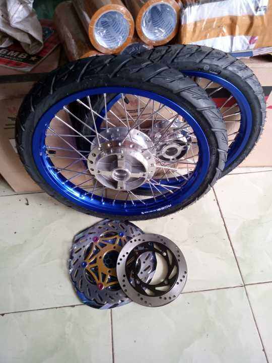 velg ninja R dan ninja RR paketan ring 17 jari jari set plus ban ...