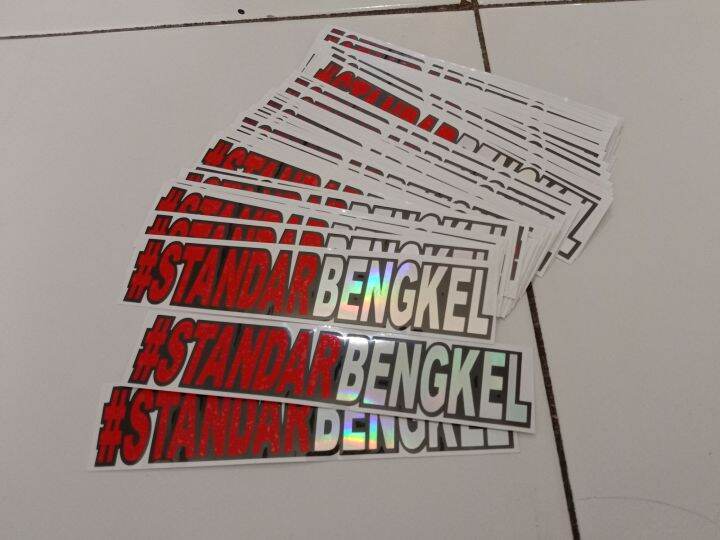 sticker cutting standar bengkel warna hologram 2 pcs | Lazada Indonesia