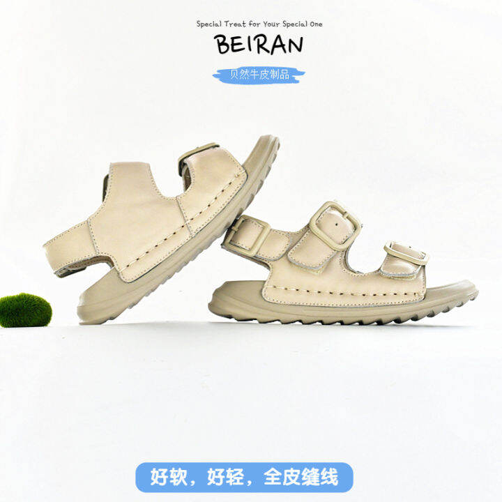 Bezhan รองเท้าแตะสำหรับเด็กรองเท้าชายหาดเย็บหนังแท้สำหรับเด็กหญิงและ ...