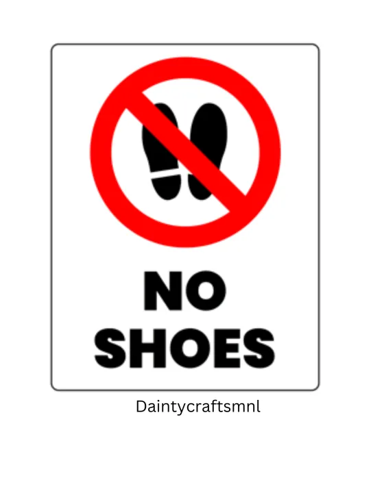 No shoes Signage | Lazada PH