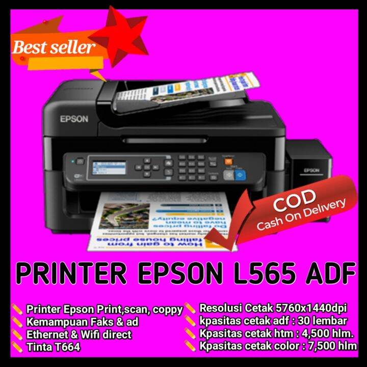 Printer Epson L565 Print Copy & Scan WIFI Network Printer Second Color ...