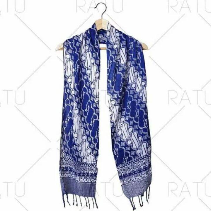 slendang biru atau sendang biru motif batik | Lazada Indonesia