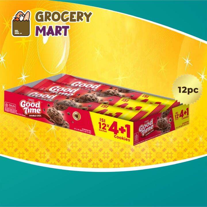 Arnott's Good Time Double Choc Isi 4+1 / Biskuit Cookies Isi 12 PCS -1 ...
