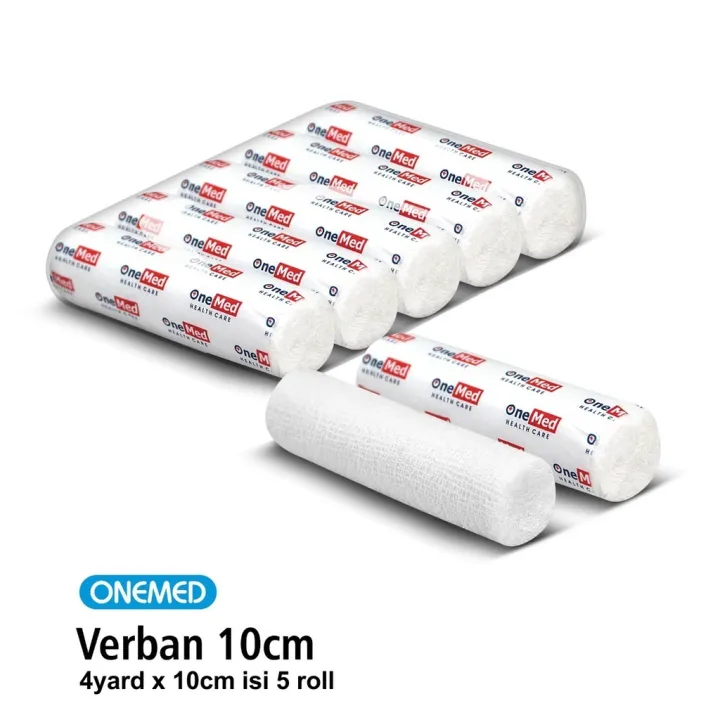 Kasa Verban Gulung Putih 10cm x 4yard Onemed Harga Per Pack isi 5 Rol ...