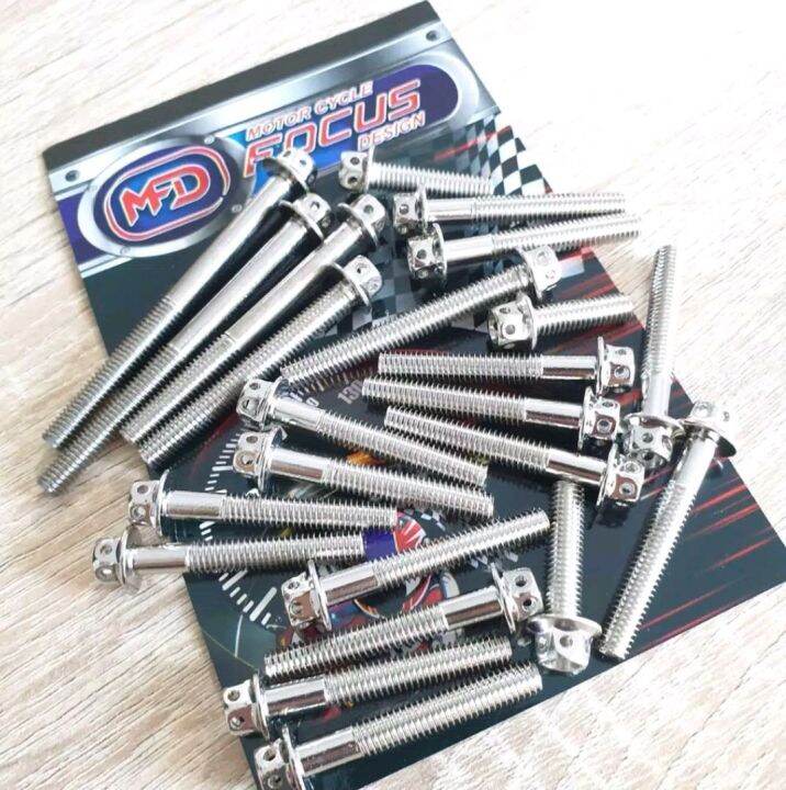 BAUT PROBOLT BLOK TIGER CHROME BAUT BLOK MESIN HONDA TIGER CROME 1SET ...