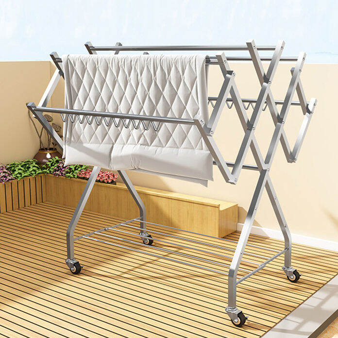 SHEEPER Heavy Duty Drying Rack Sampayan Stainless Steel Cloth Foldable Clothes Hanger Laundry ...