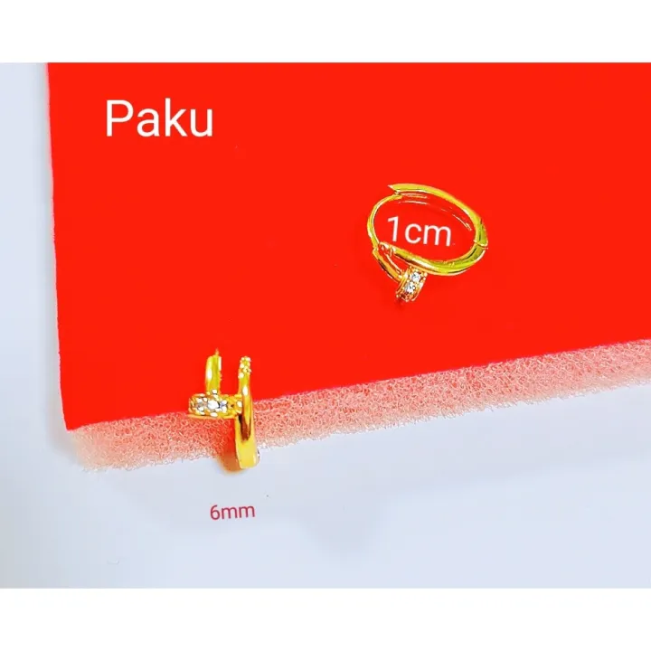 Earring Subang Paku Bulat Diamond Emas Bangkok | Lazada