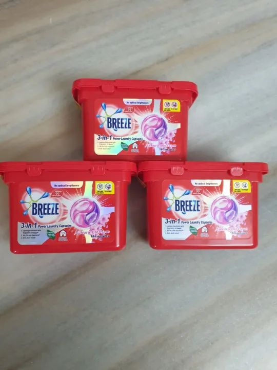 Breeze 3 in 1 Power Laundry Capsules Sakura Blossom | Lazada