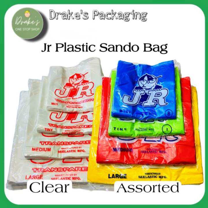 Jr Brand Plastic Sando bag Transparent & Assorted color mini - Large ...