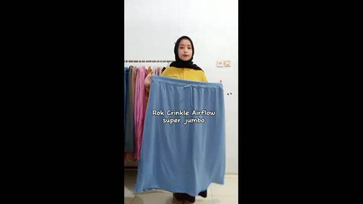 BB 100 kg+ Rok crinkle super jumbo - Rok crinkle big size tali serut ...