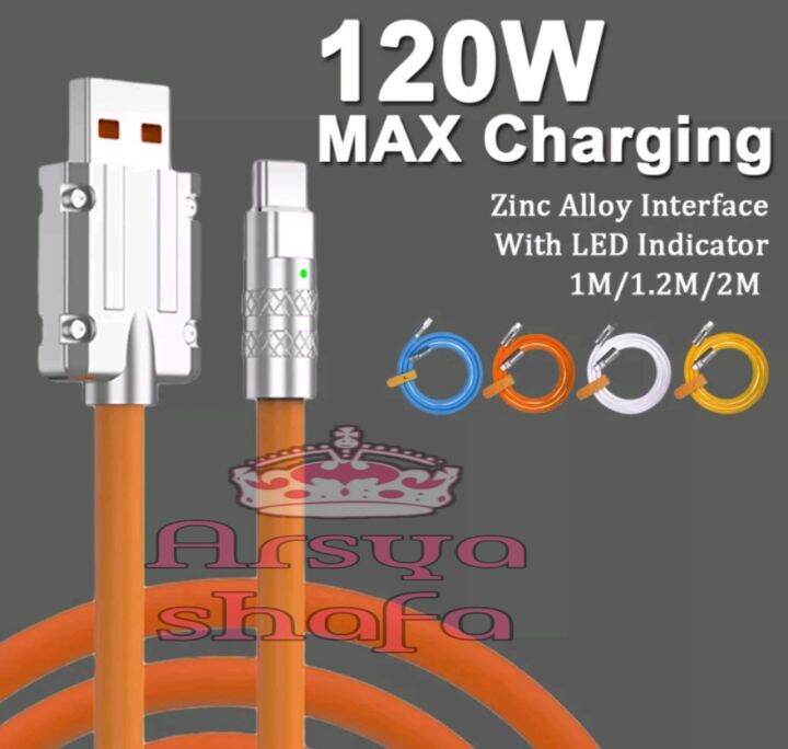 Kabel Data Super Fast Charging 120W Type C / Bisa untuk Semua Handphone ...