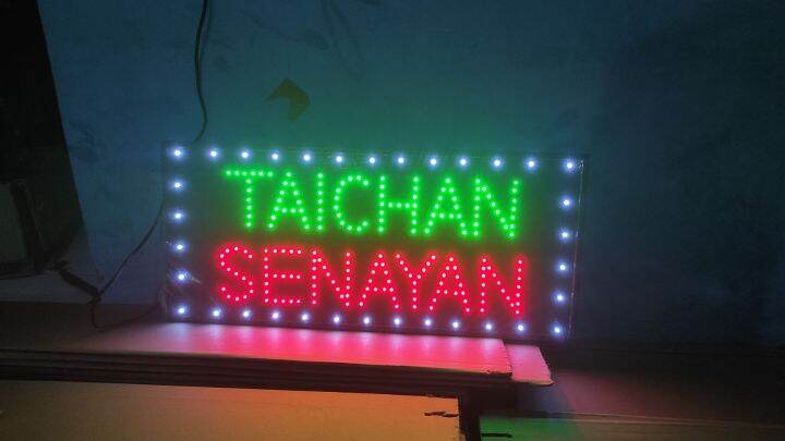 tulisan led sign TAICHAN SENAYAN 60*30 besar | Lazada Indonesia