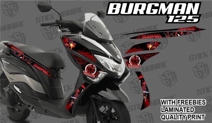 Suzuki burgman 125 decals sticker, Laminated | Lazada PH