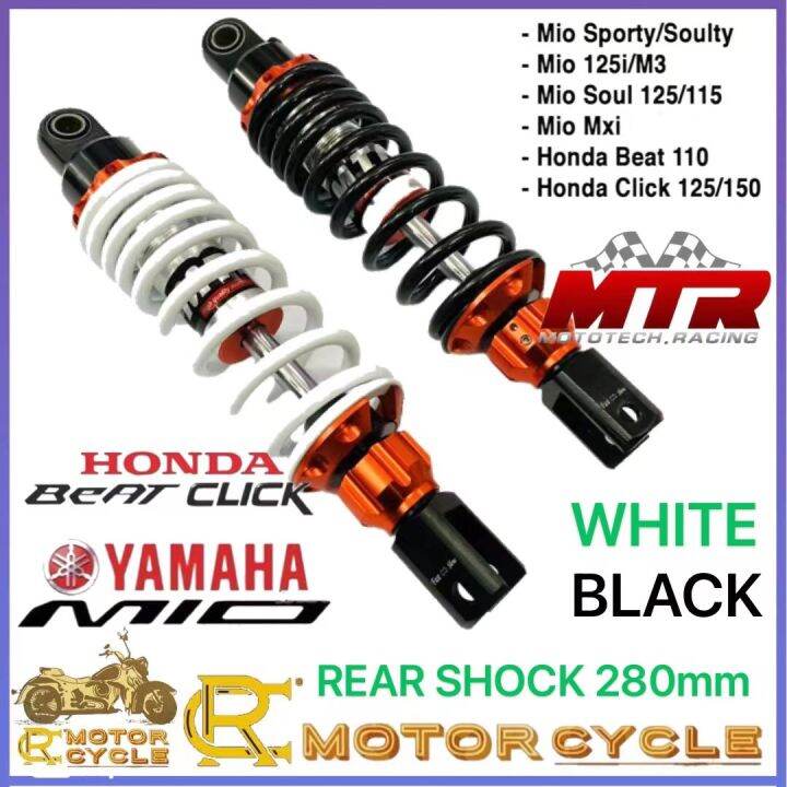 Rear Shock MTR 280mm For Mio Sporty Beat Mio i 125 SkyDrive Click125 ...