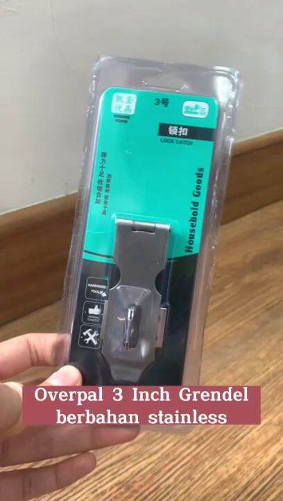 Overpal Cantolan Gembok Stainless Steel 3 Inch Plat Grendel Pengait ...