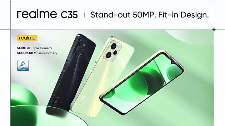 Realme C35 Phone Original Cellphone 16+512GB 6.7inch Mobile Phone Full ...